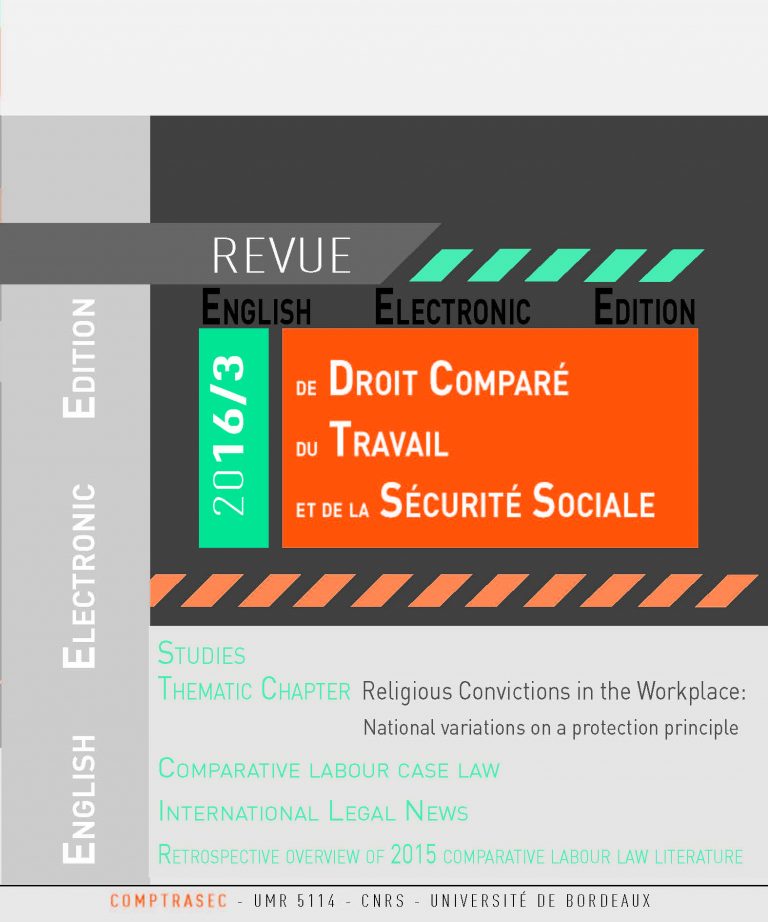 Retrospective Overview of 2015 Comparative Labour Law Literature ...